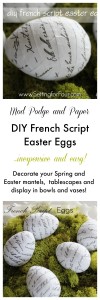 DIY French Script Easter Eggs Tutorial - Setting For Four Interiors