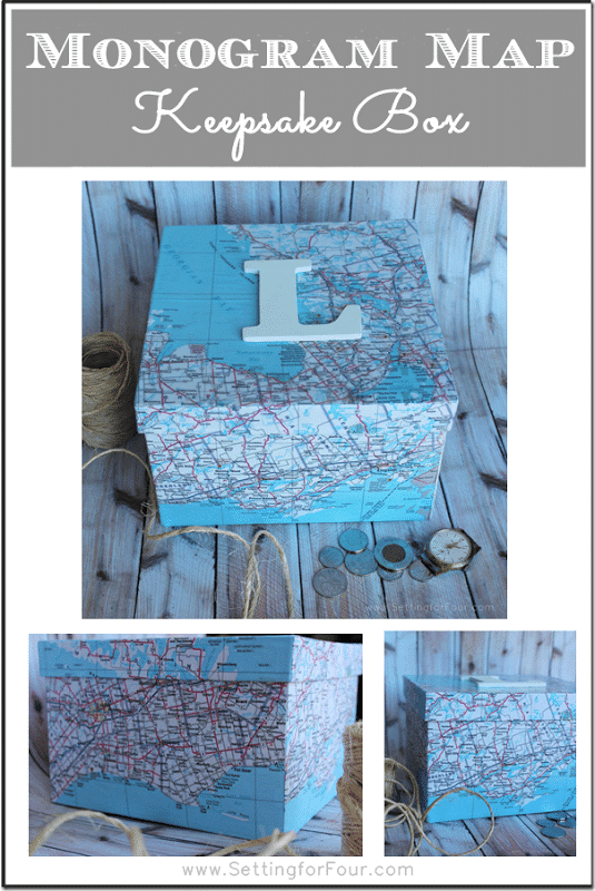 Monogram Map Keepsake Box DIY Project - Setting For Four Interiors