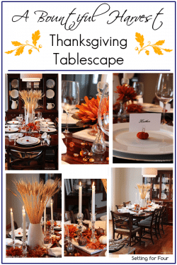 A Bountiful Harvest Thanksgiving Tablescape - Setting For Four Interiors