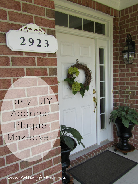 Easy DIY Address Plaque Makeover - Setting For Four Interiors