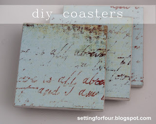 DIY Coasters with Mod Podge - Setting For Four Interiors
