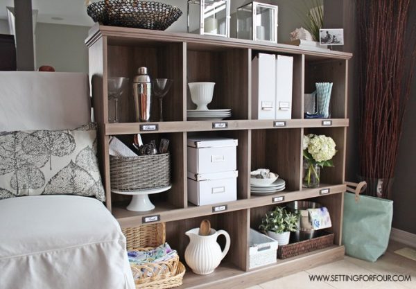 A Kitchen Storage and Display Bookcase - Setting For Four Interiors