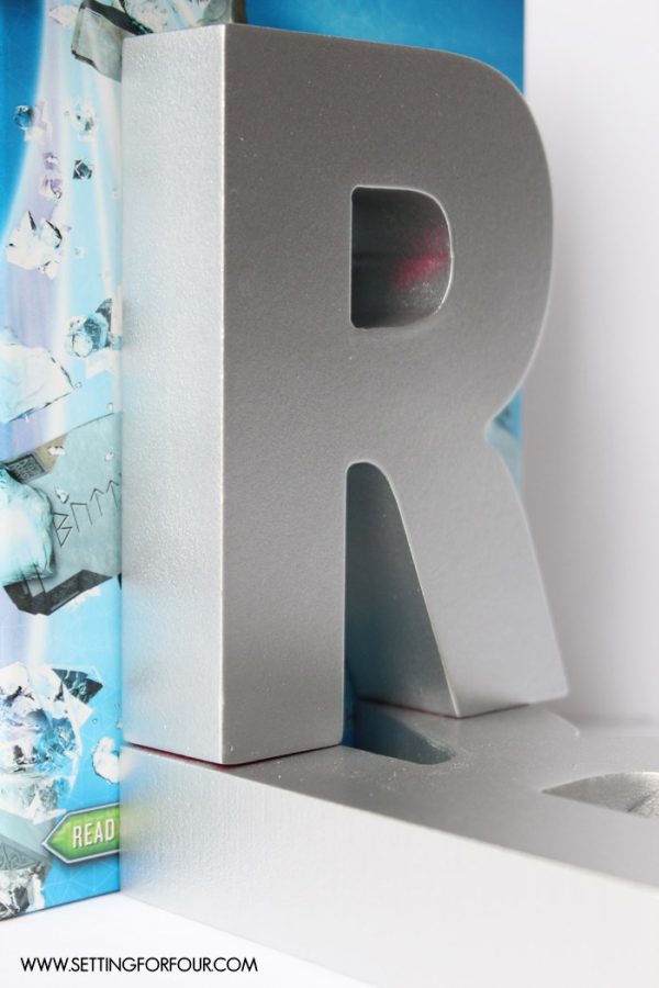 Easy DIY Monogram Book Ends For Kids - Setting For Four Interiors