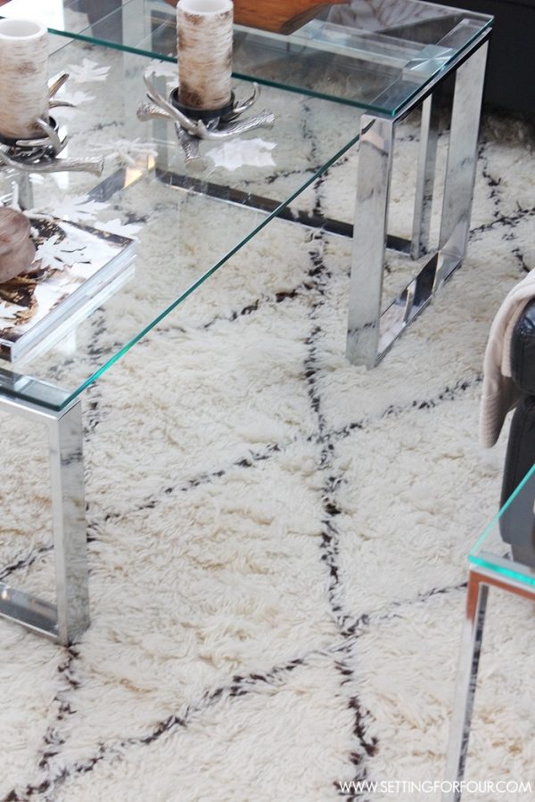 Rustic Glam Living Room + New Rug - Setting For Four Interiors