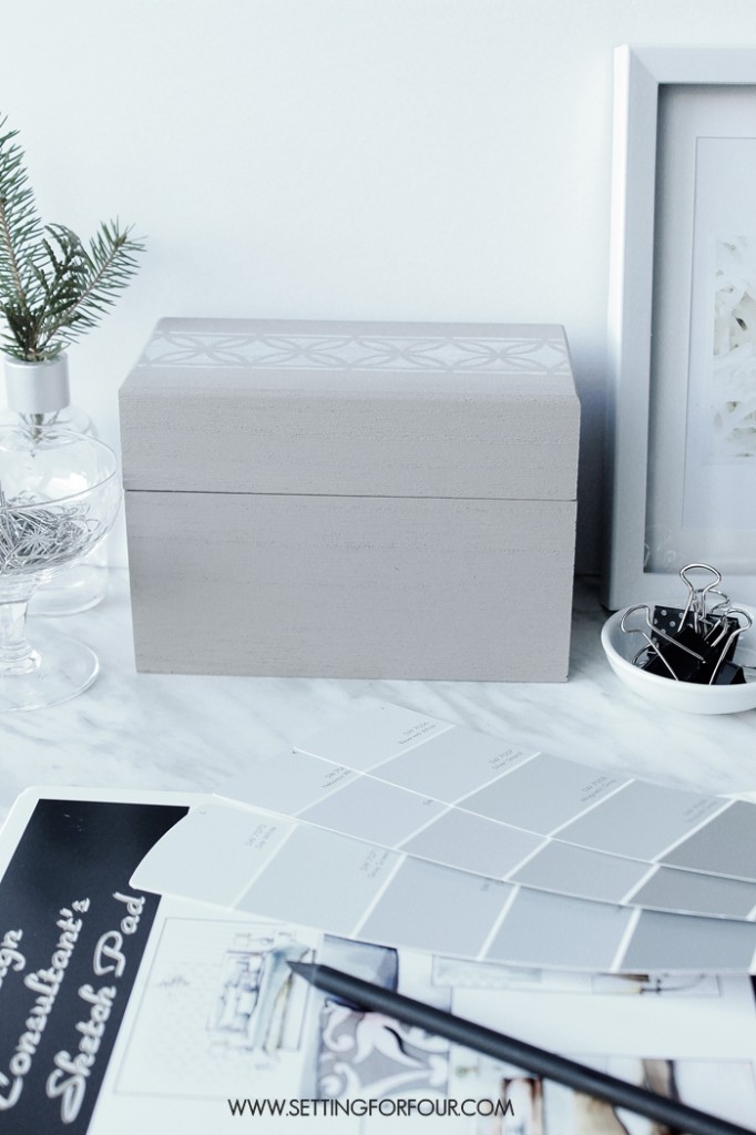 Painted Storage Box Craft with Stencil - Setting For Four Interiors