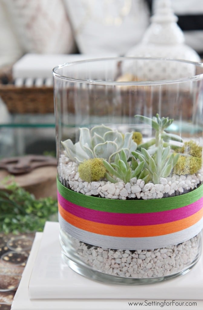 DIY Succulent Terrarium - Setting For Four Interiors