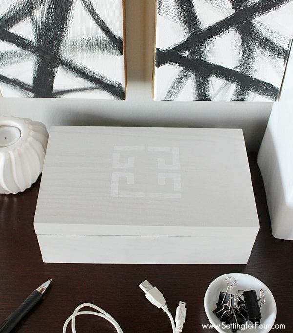 DIY Cable Storage Box Organizer - Setting For Four Interiors