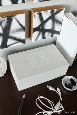 DIY Cable Storage Box Organizer - Setting For Four Interiors