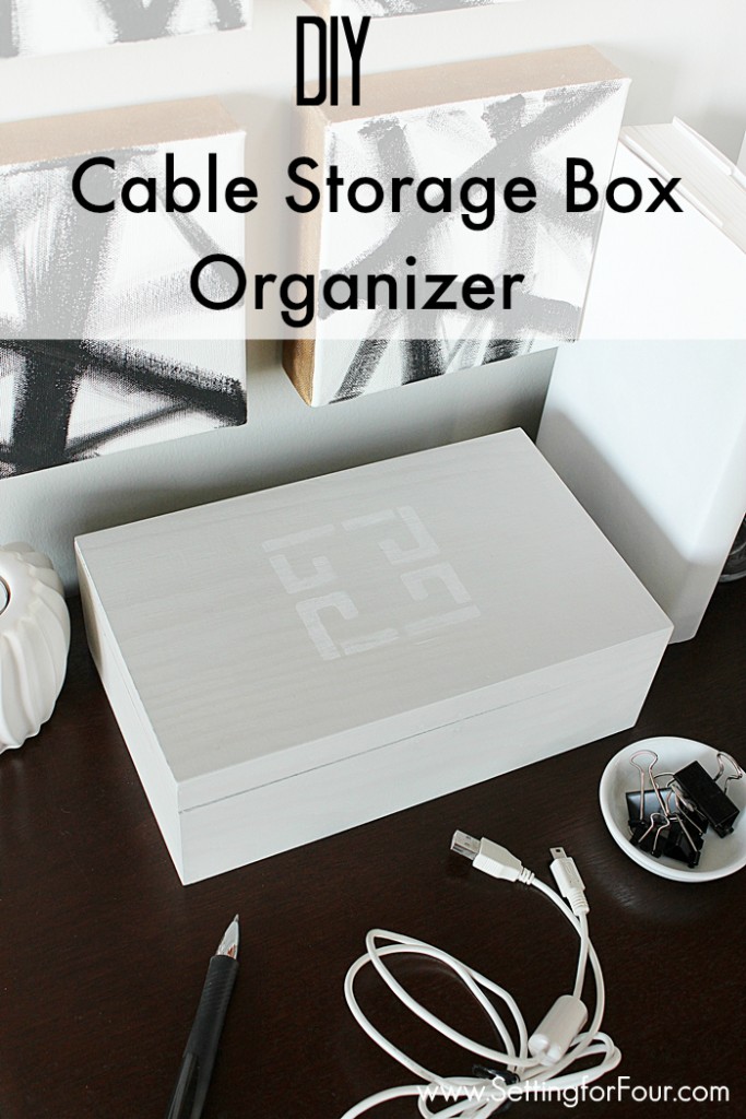 DIY Cable Storage Box Organizer - Setting For Four Interiors