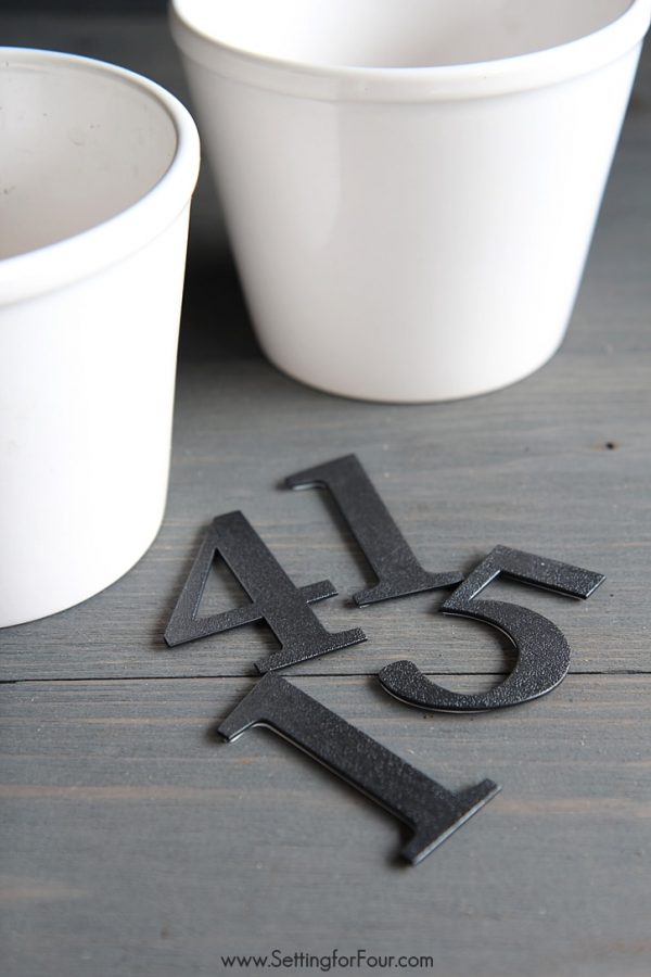 Easy DIY Herb Pots with Numbers - Setting For Four Interiors