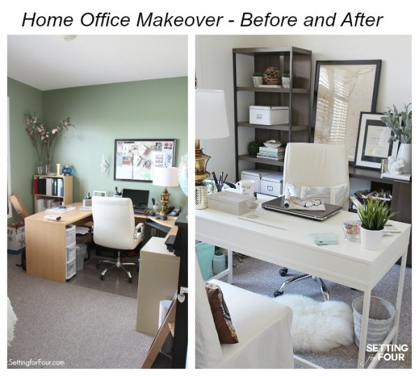 Home Office Makeover - Before and After - Setting For Four Interiors