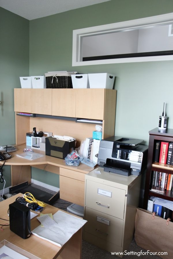Home Office Makeover - Before and After - Setting For Four Interiors