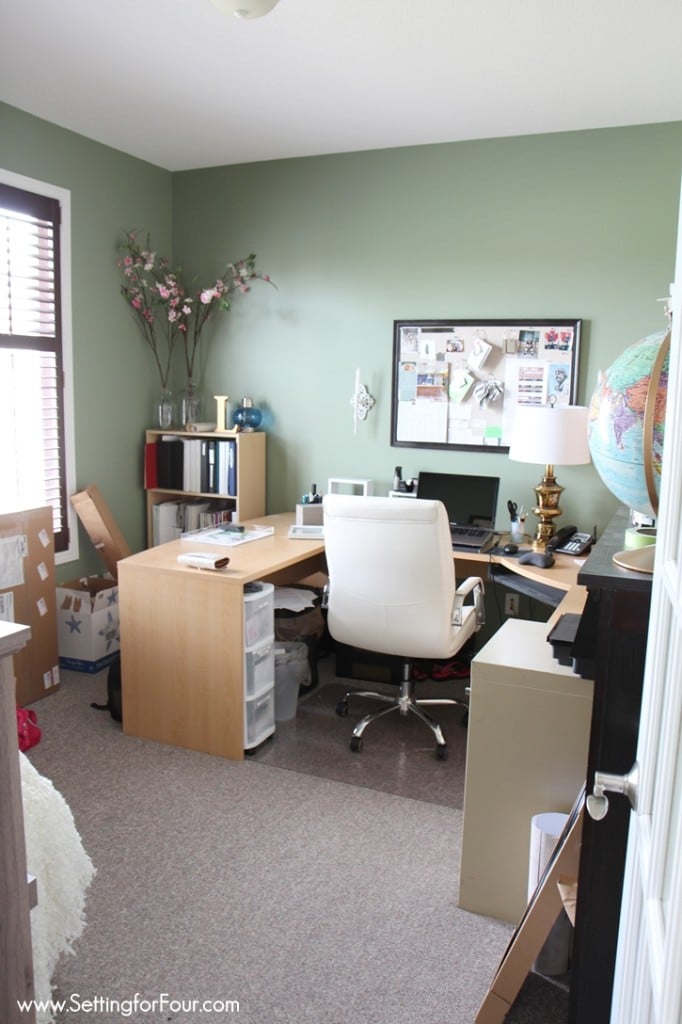 Home Office Makeover - Before and After - Setting For Four Interiors