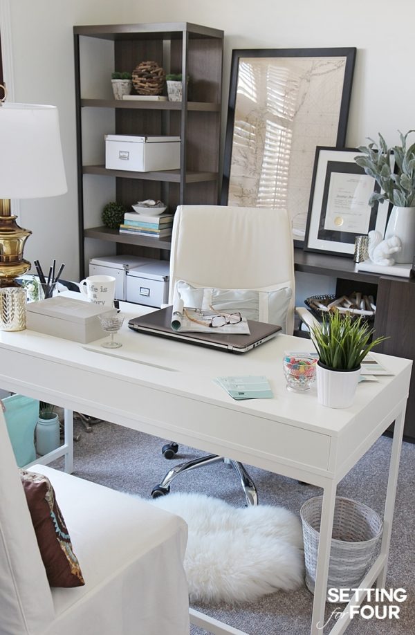 Home Office Makeover - Before and After - Setting For Four Interiors