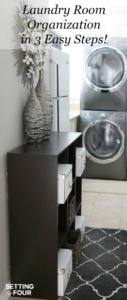 Laundry Room Organization in 3 Easy Steps - Setting For Four Interiors