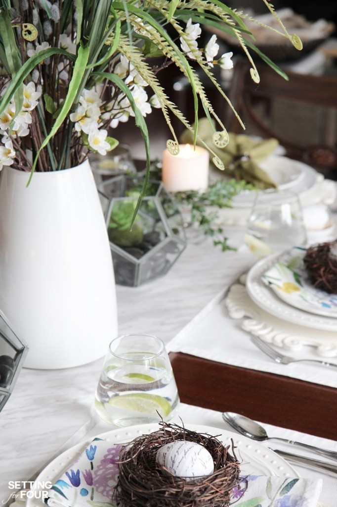 Beautiful, Natural Table Setting for Spring - Setting For Four Interiors