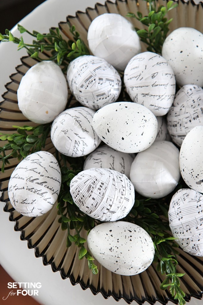 DIY French Script Easter Eggs Tutorial - Setting For Four Interiors