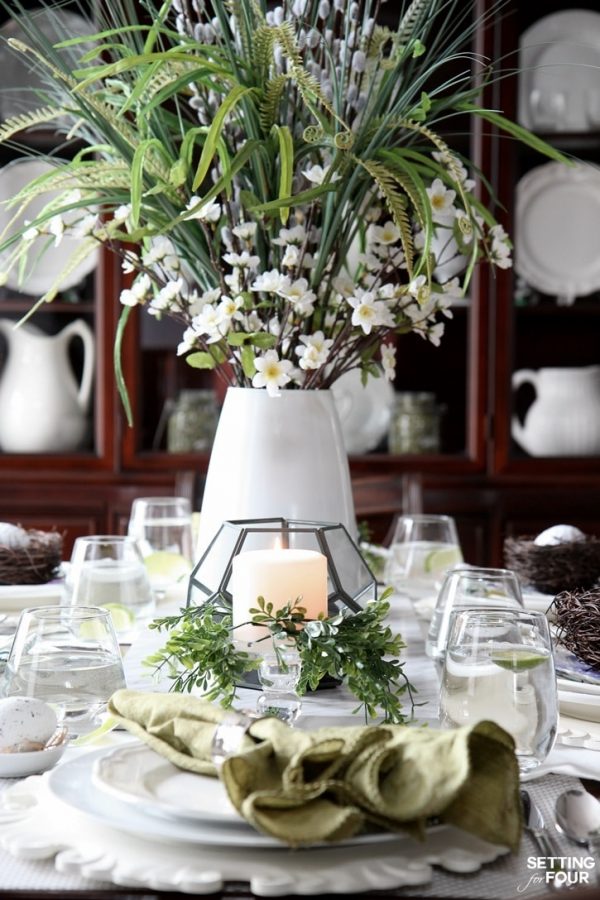 Beautiful, Natural Table Setting for Spring - Setting For Four Interiors