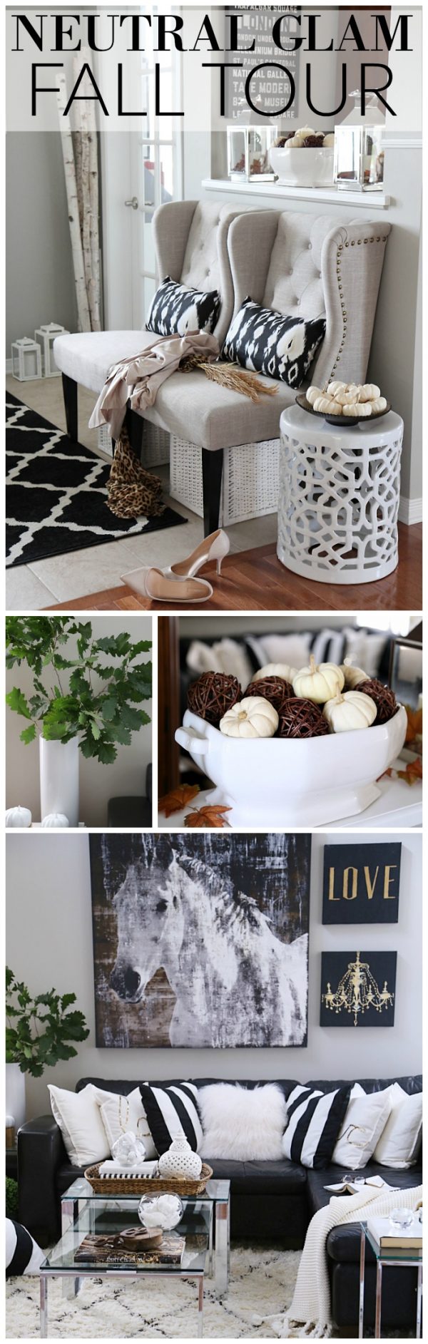 Neutral Glam Fall Tour and Fall Decor Ideas - Setting For Four Interiors