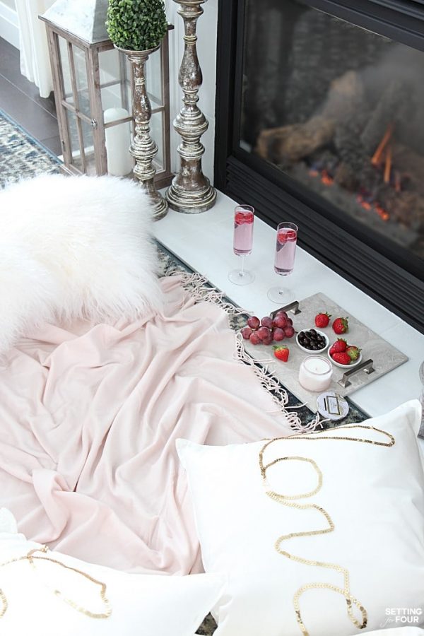 Date Night - Indoor Picnic Idea - Setting For Four Interiors