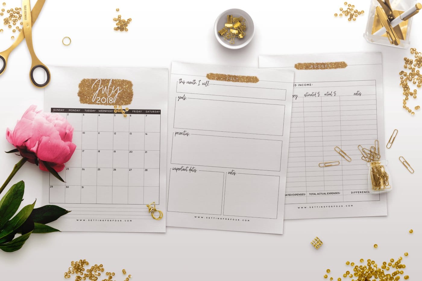 The Boss Babe Printable Planner Pack - 106 Pages to Plan & Organize ...