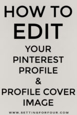 How To Edit Your Pinterest Profile & Profile Cover Image - Setting For ...