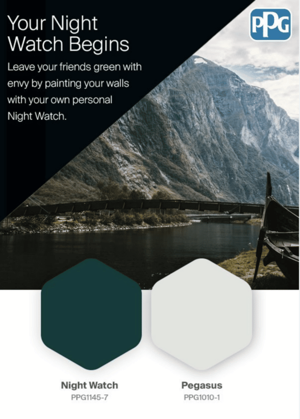 Night Watch Color Of The Year 2019 Paint Color - Setting For Four Interiors