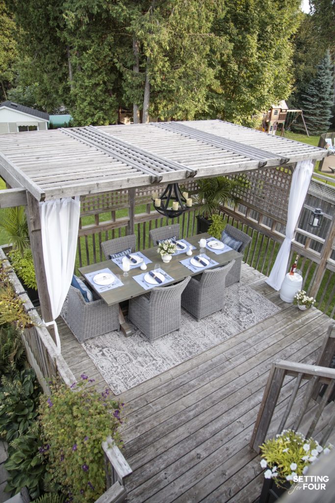 How to Create A Beautiful Pergola Dining Area - Furniture, Rug ...