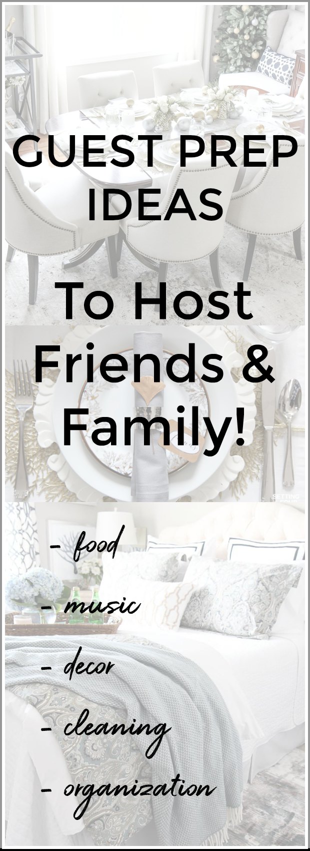 Guest Preparation Ideas To Host Friends & Family - Setting For Four ...
