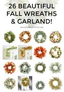 26 Beautiful Fall Wreaths & Garland For Your Front Door and Kitchen ...