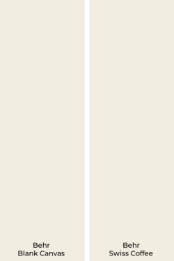 Behr Blank Canvas Vs Swiss Coffee