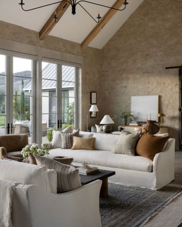 How To Arrange Furniture In A Rectangular Living Room - Setting For ...