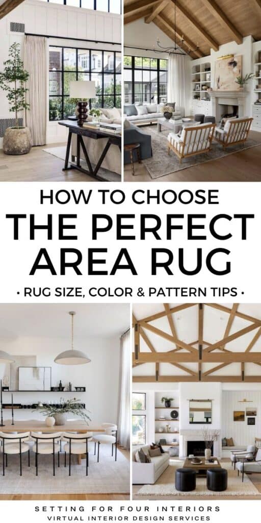 How to Choose the Perfect Area Rug - Setting For Four Interiors