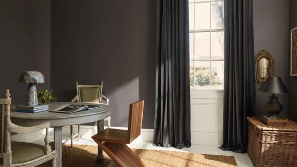 Benjamin Moore Color Of The Year 2026 -Silhouette AF-655 - Setting For ...